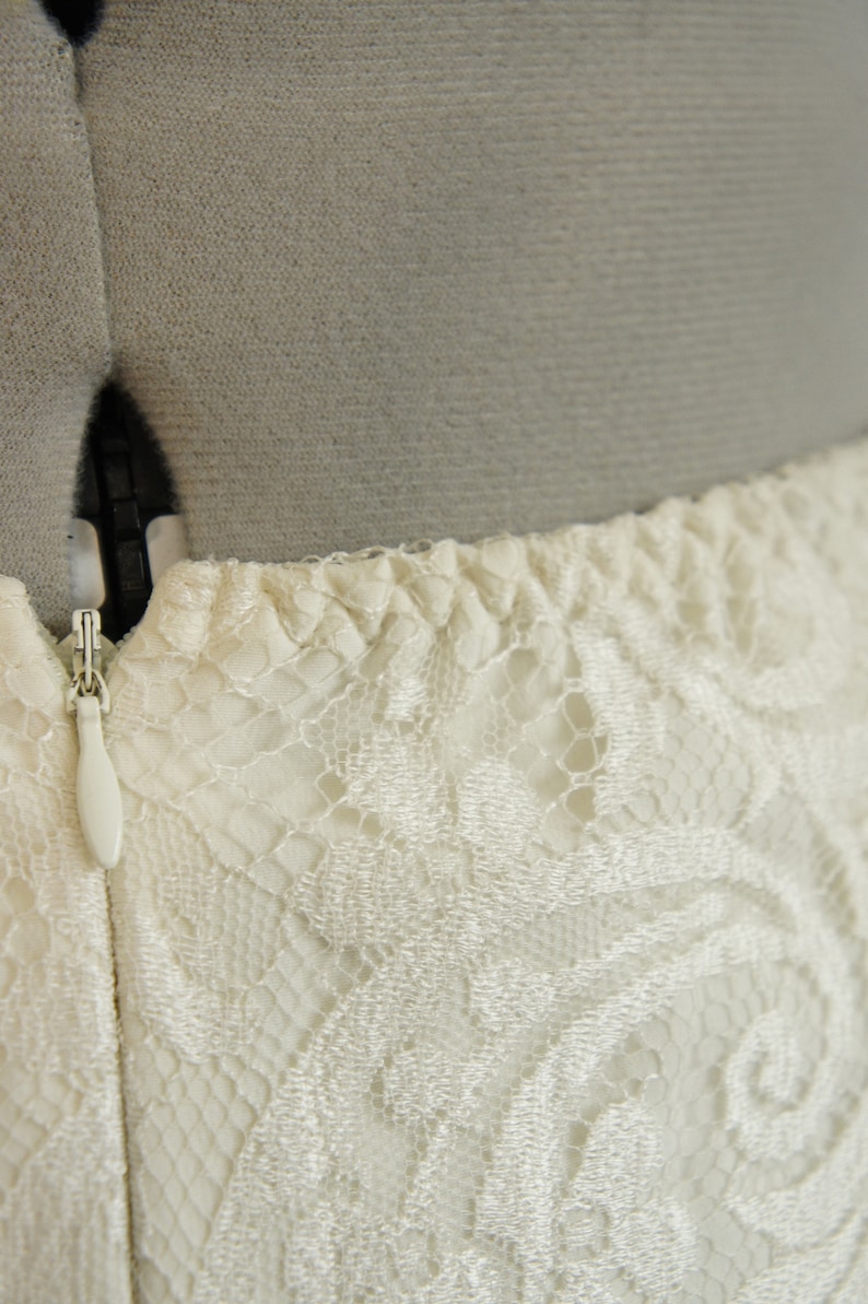 Y2K Baylis & Knight Cream Lace Micro Mini Skirt, Size Small Sheer Lace ...