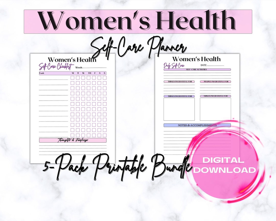 Women's Health Self-care Checklist for Mental Health and Wellness ...