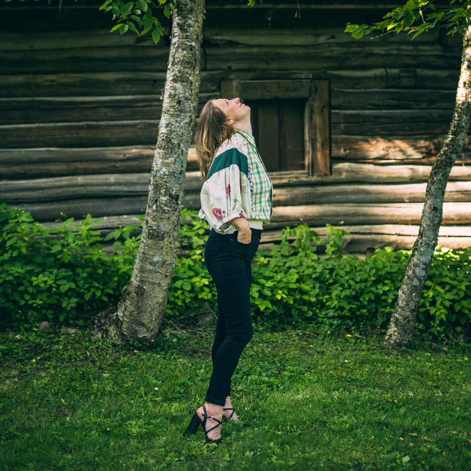 Green Upcycled Blouse With Puff Sleeves – Reworked Shirt With Lace and ...