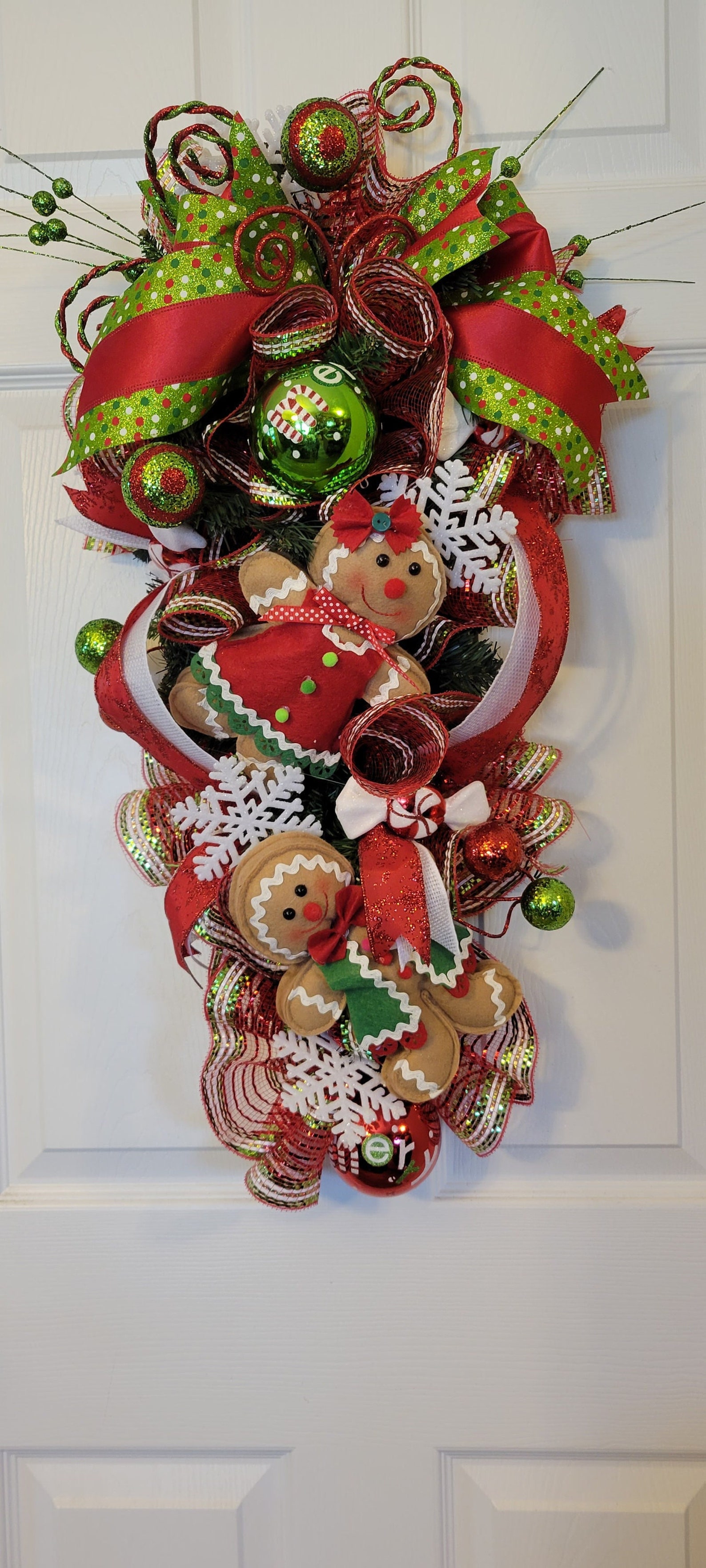 Merry Gingie Christmas Wreath Swag - Etsy