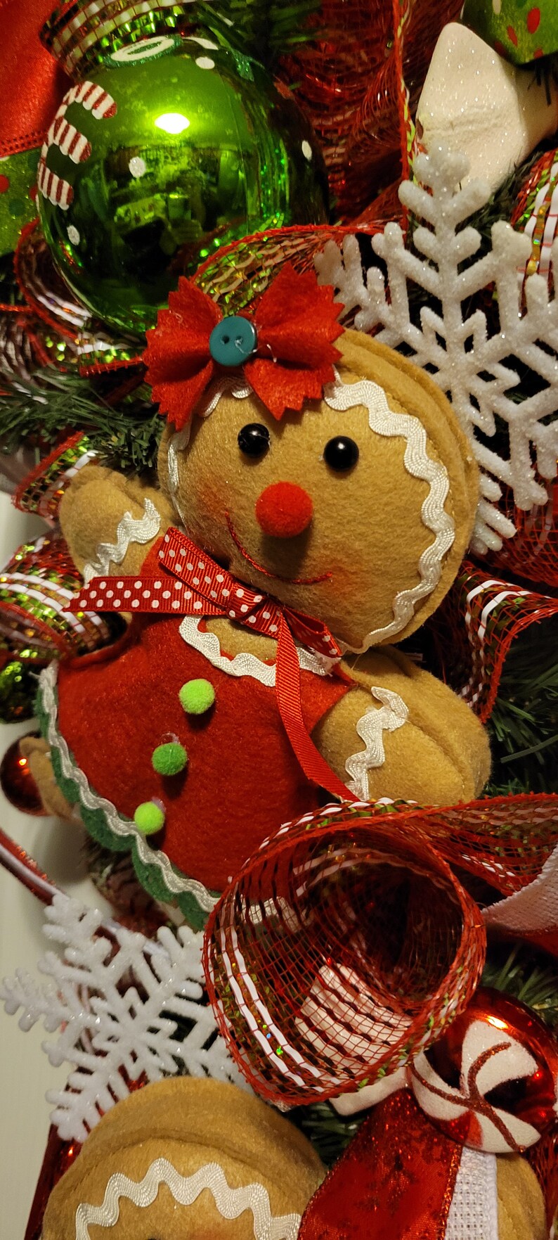 Merry Gingie Christmas Wreath Swag - Etsy