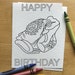 PRINTABLE - Frog Happy Birthday Card for Kids, Coloring Card, DIY Print ...