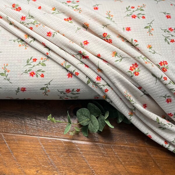 Floral Knit Fabric - Etsy