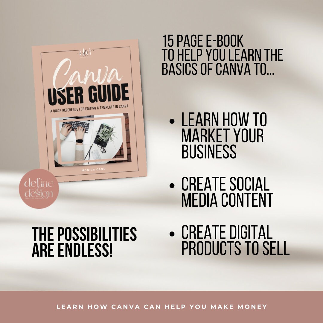 Canva User Guide | Canva Template | Beginner Guide Ebook | Digital ...
