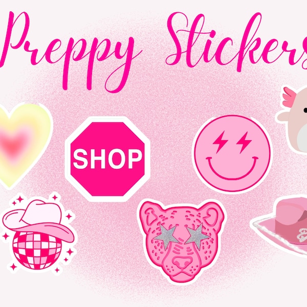 Preppy Stickers - Etsy