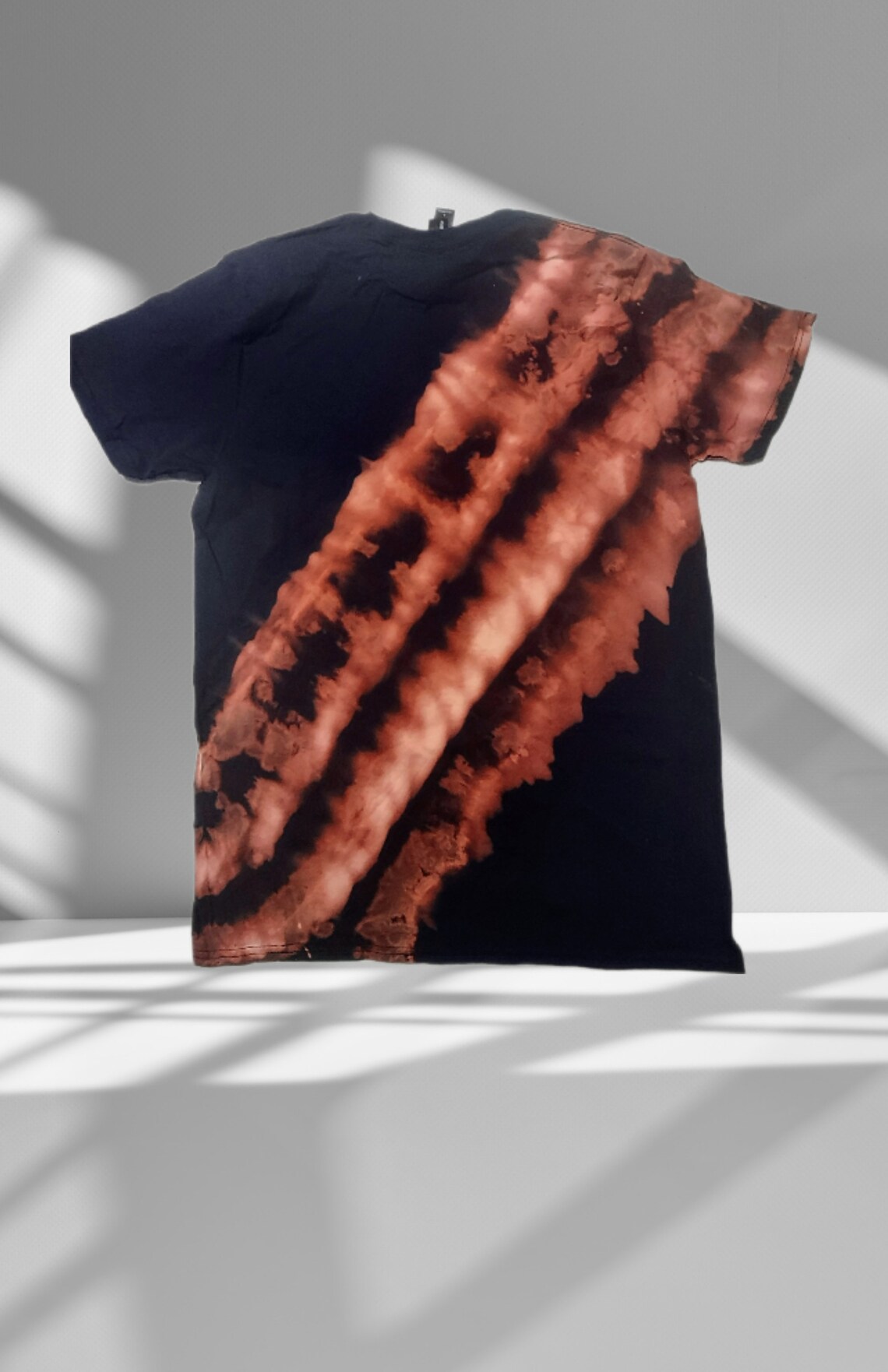 Diagonal Stripe Reverse Tie Dye T Shirt, Bleached Tie Dye, Striped Tie ...