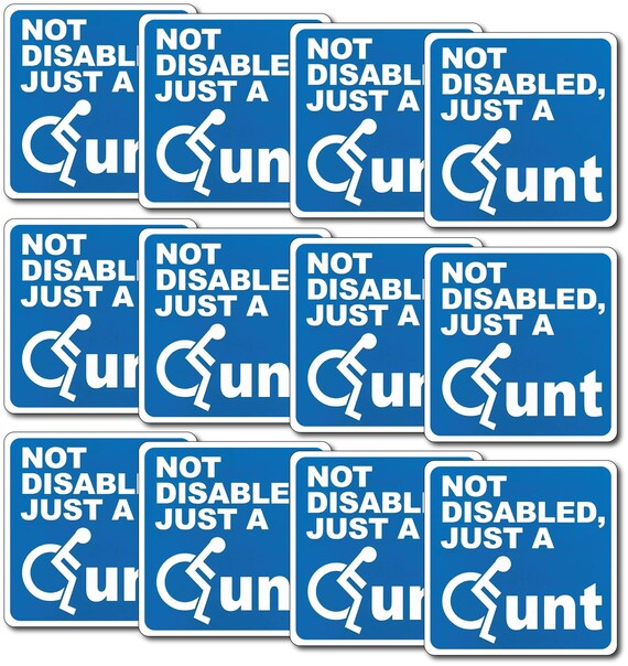 Funny Car Sticker Not Really Disabled Just A... Funny Car Window ...