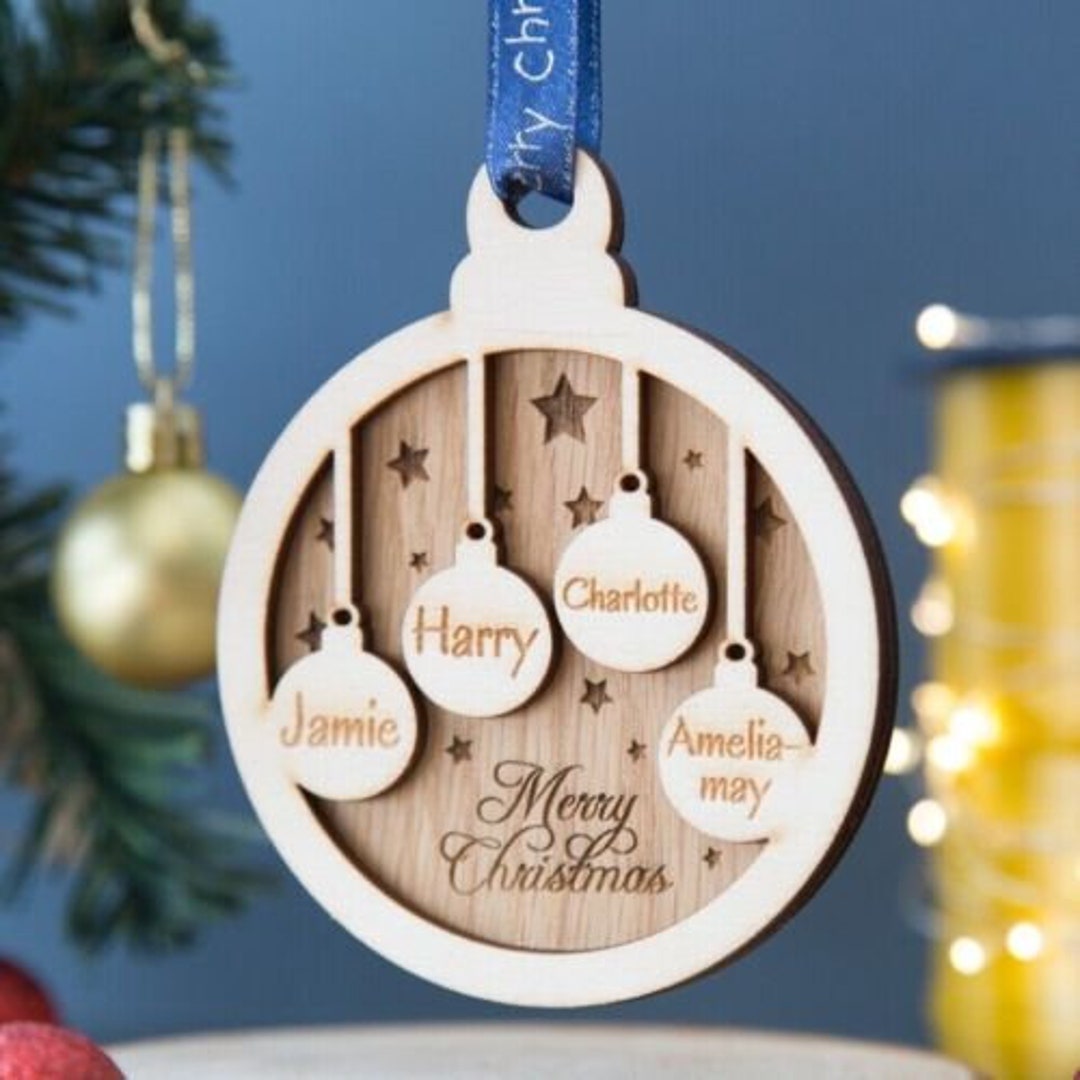 Personalised Christmas Bauble , Christmas Decorations, Personalised ...