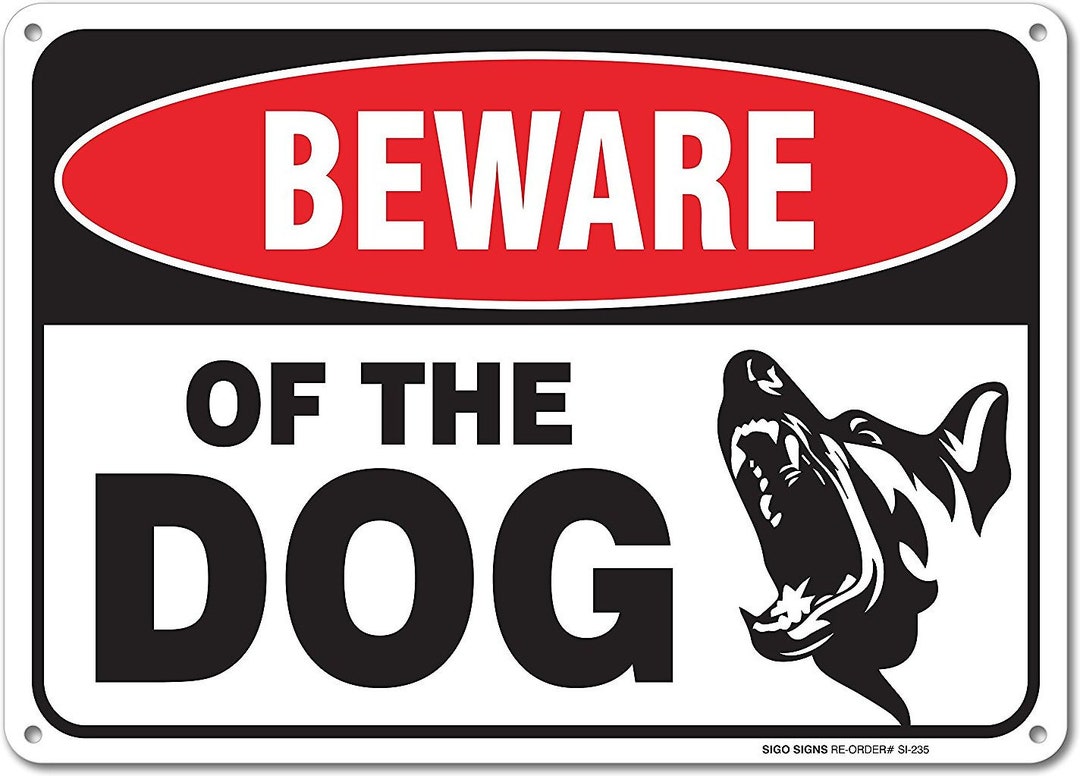 4x Warning Beware of Dog Stickers Gloss Vinyl - Etsy
