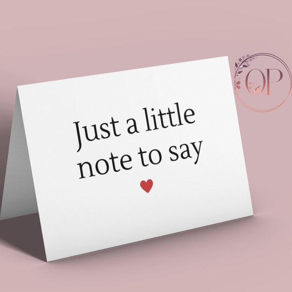 Just a Little Note - Etsy