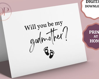 God Mother Proposal Download - Etsy