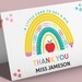 Editable Teacher Thank You Card Printable, Teacher Appreciation Card ...