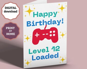 Gaming Birthday Card Boy - Etsy