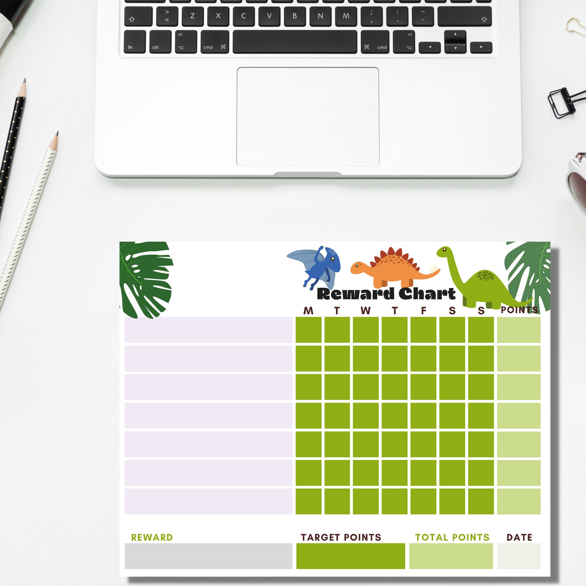 Printable Dinosaur Reward Chart, Kids Reward Chart, Dinosaur Kids ...