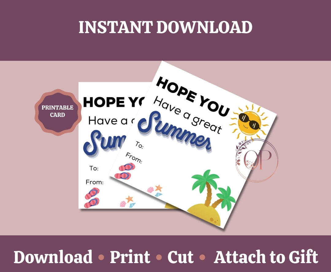 Last Day of School Tag, End of Year Friends Gift Tags, Have A Great ...