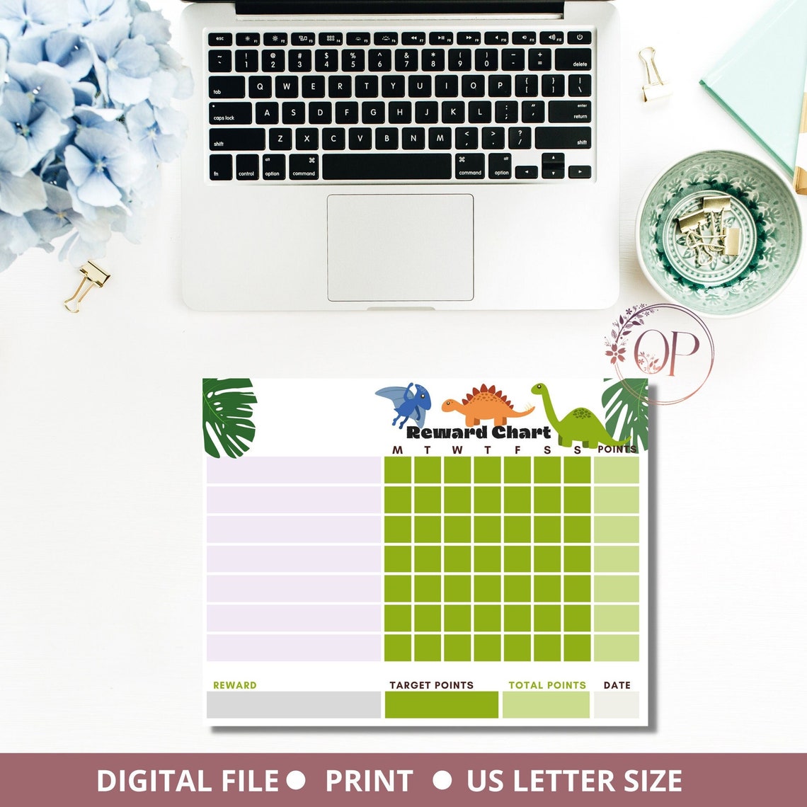 Printable Dinosaur Reward Chart, Kids Reward Chart, Dinosaur Kids ...