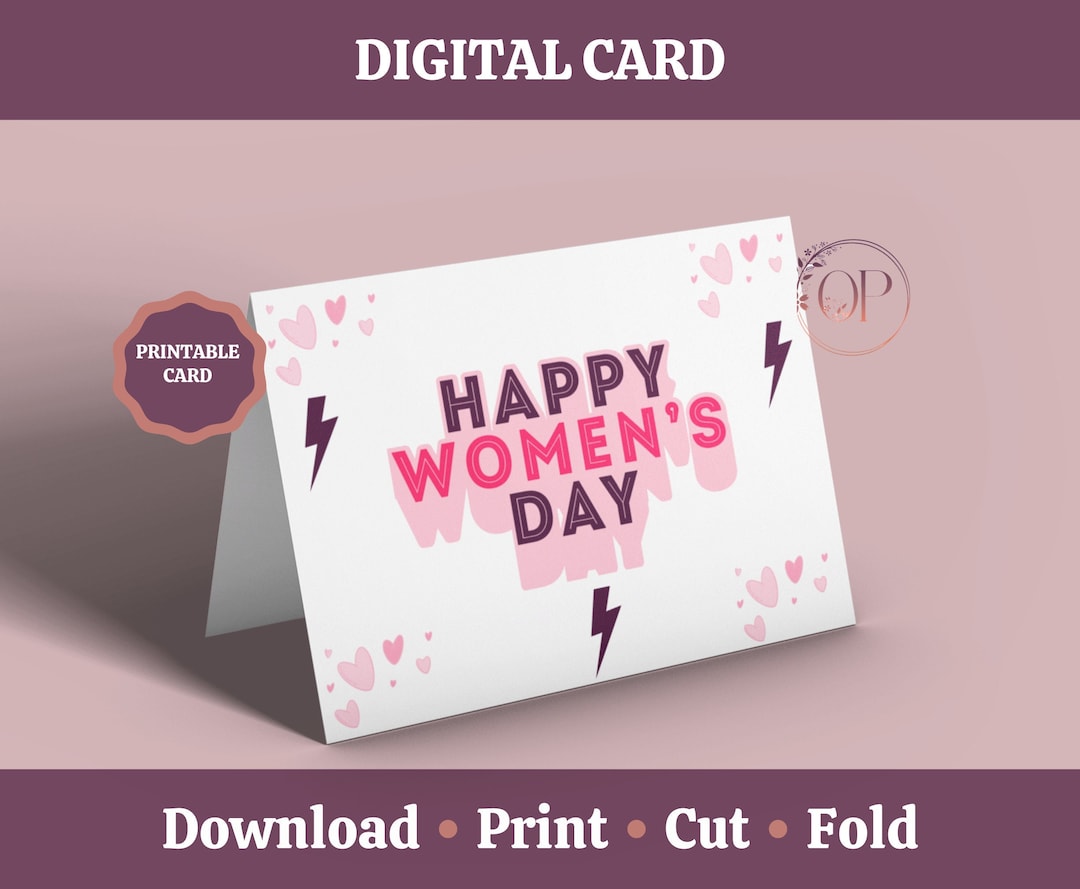 Women's Day Printable Greeting Card, Women's Card, International Women ...