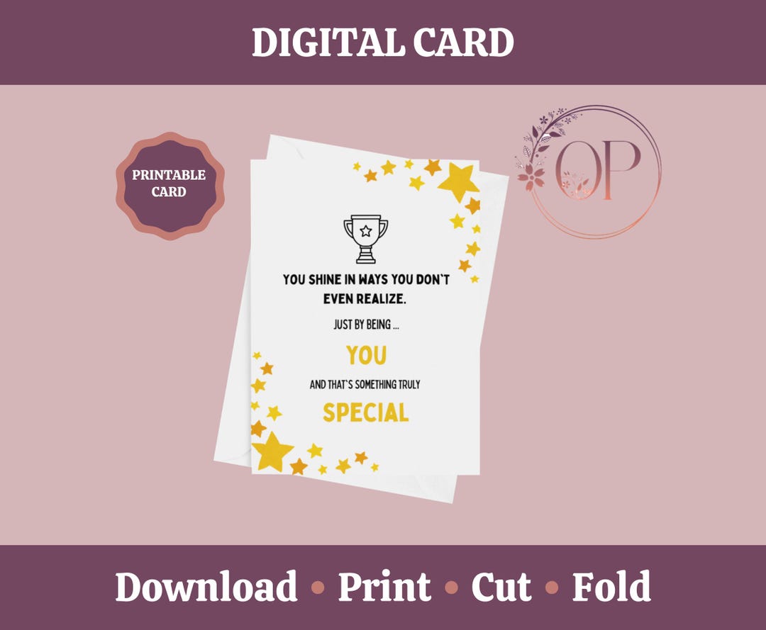 Printable Teacher Appreciation Card, Teacher Thank You Card, Teacher ...