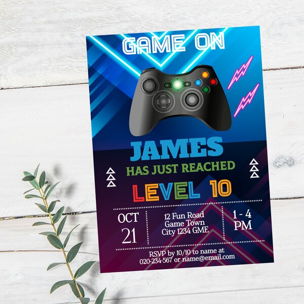 Gaming Sleepover Invite - Etsy