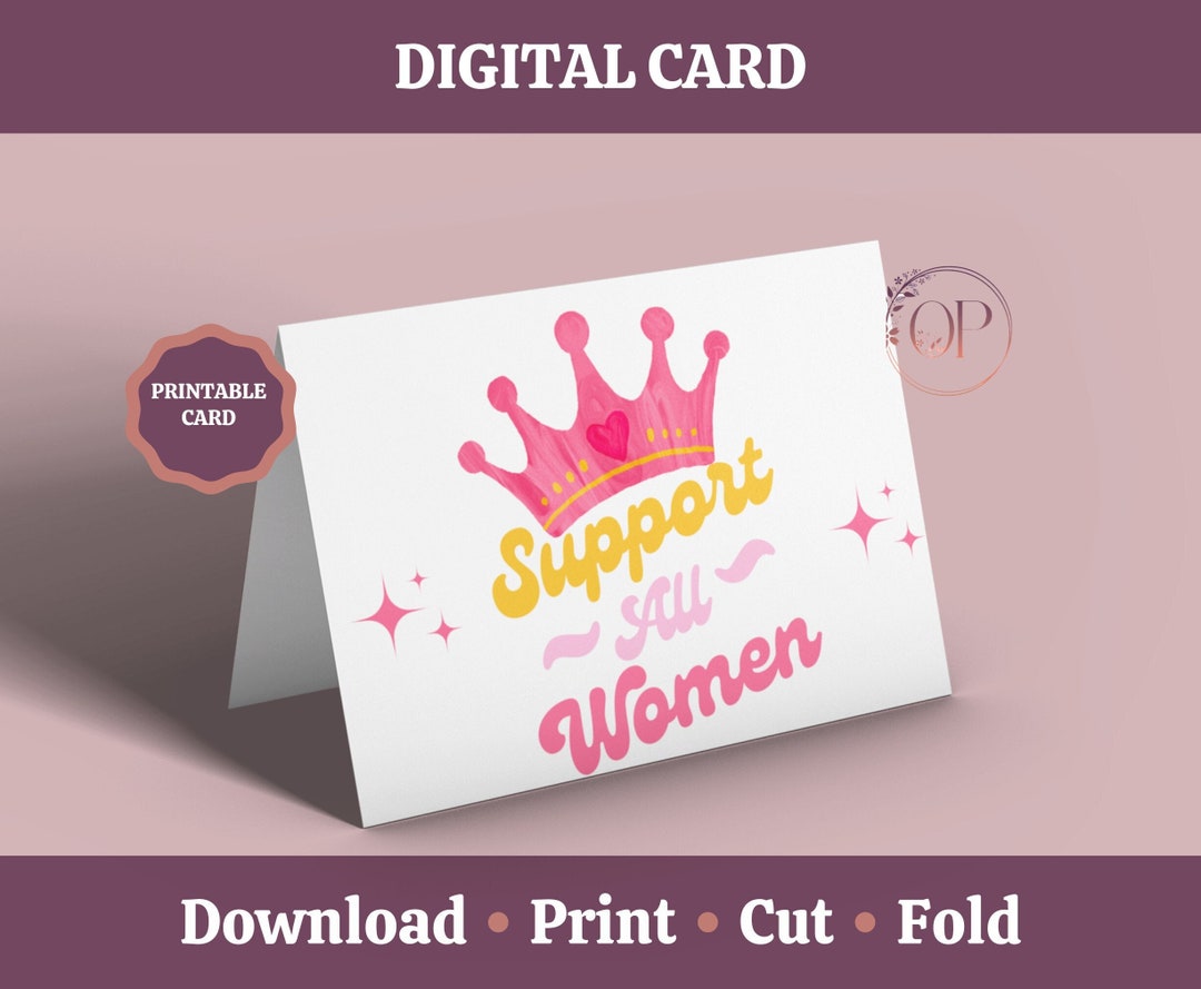 Women's Day Printable Greeting Card, Women's Card, International Women ...