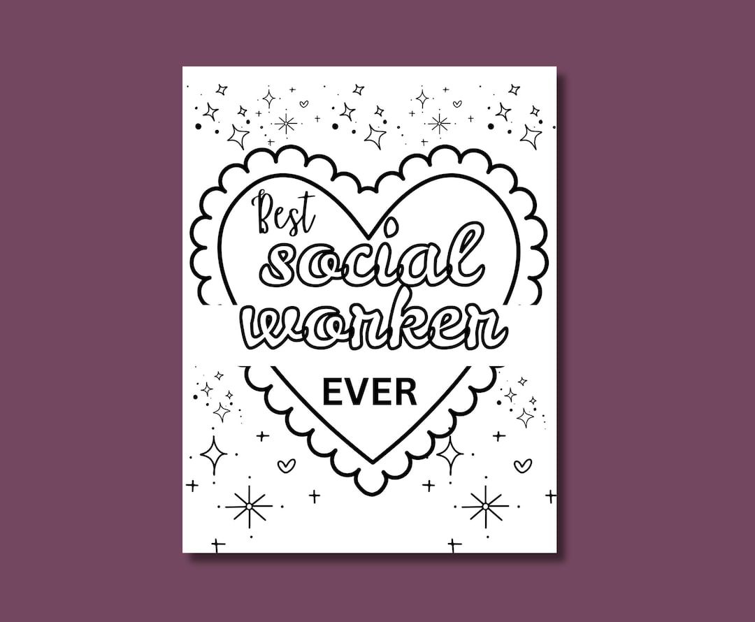 Social Worker Coloring Page Printable, Counseling Coloring Page ,school ...