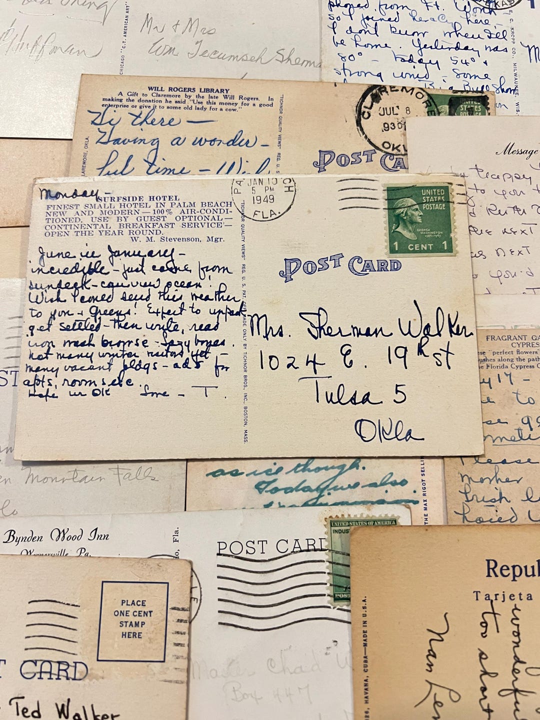 15 Vintage Postcards With Postmarks and Handwritten Messages — Perfect ...