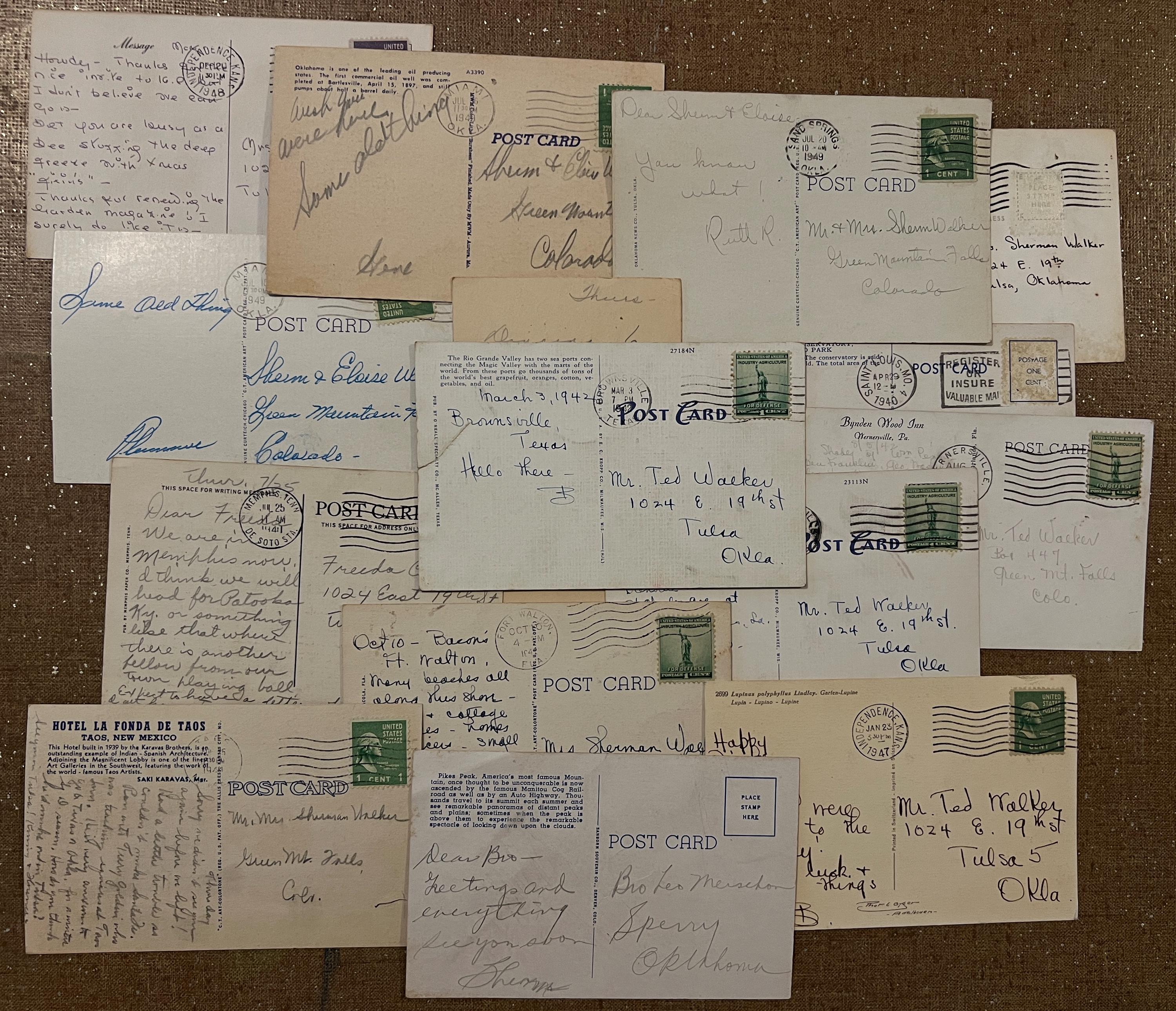 15 Vintage Postcards With Postmarks and Handwritten Messages — Perfect ...