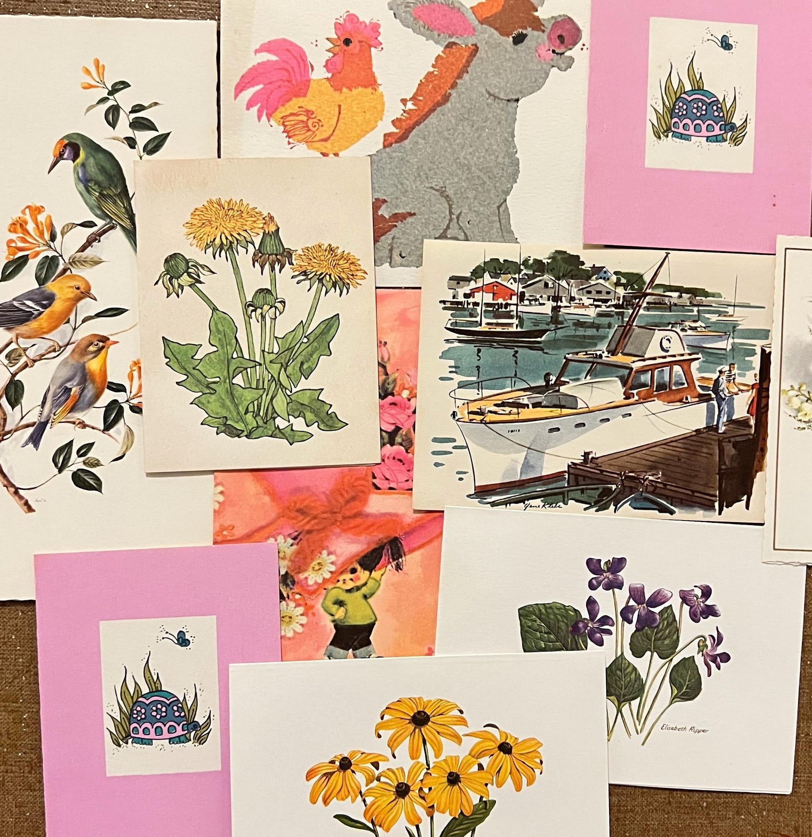 10 Unique Blank Vintage Note Cards - Etsy