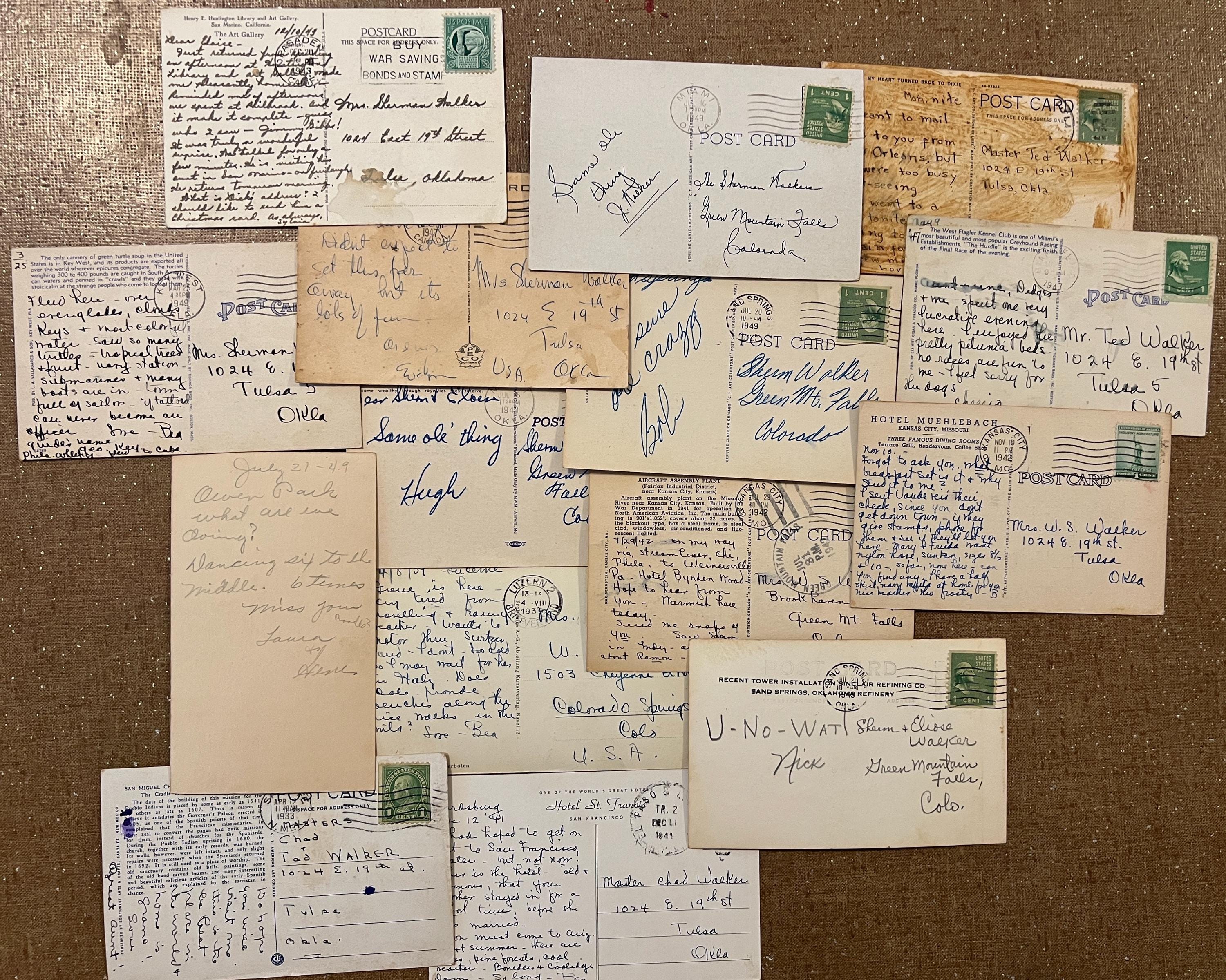 15 Vintage Postcards With Postmarks and Handwritten Messages — Perfect ...