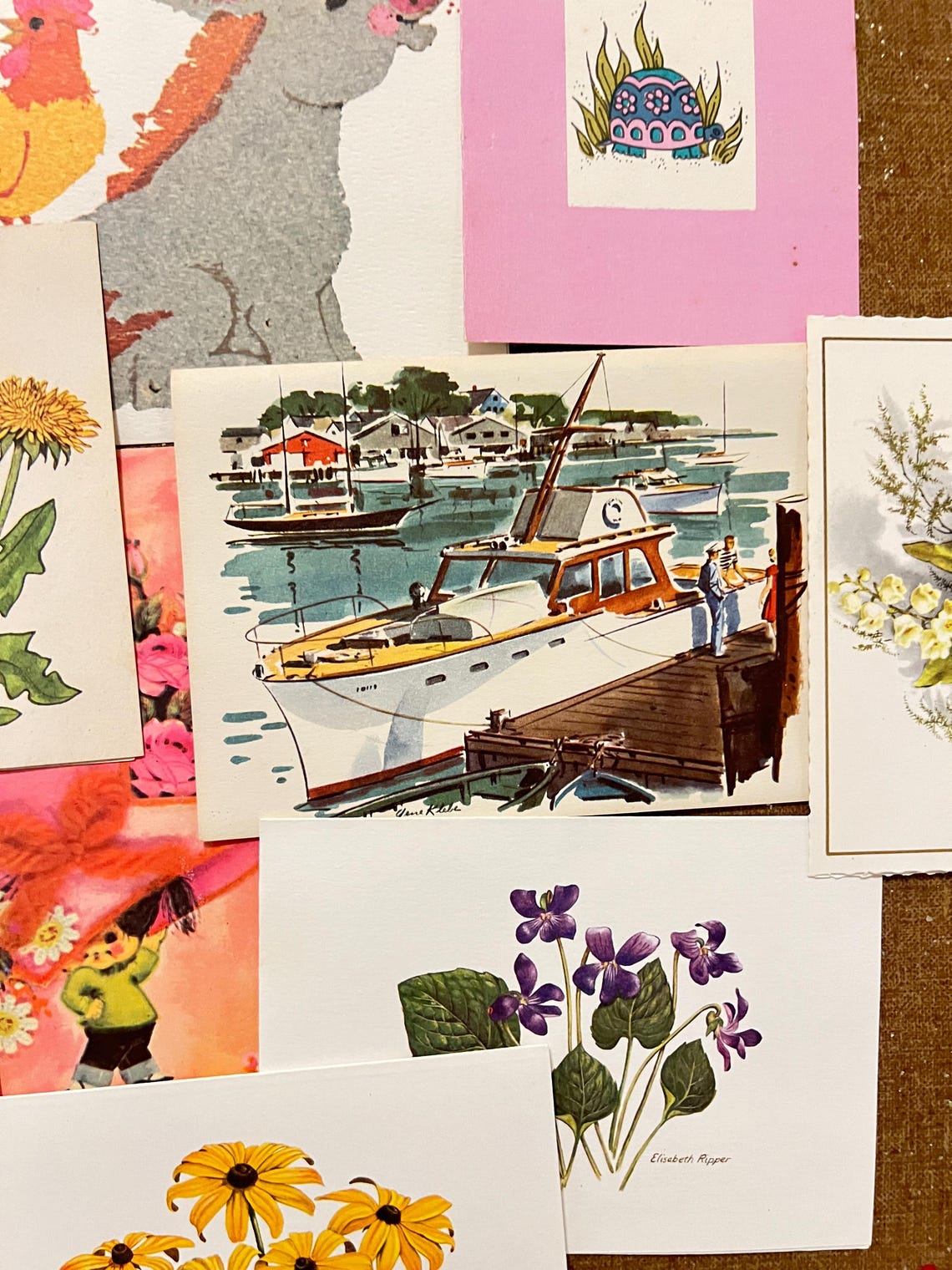 10 Unique Blank Vintage Note Cards - Etsy
