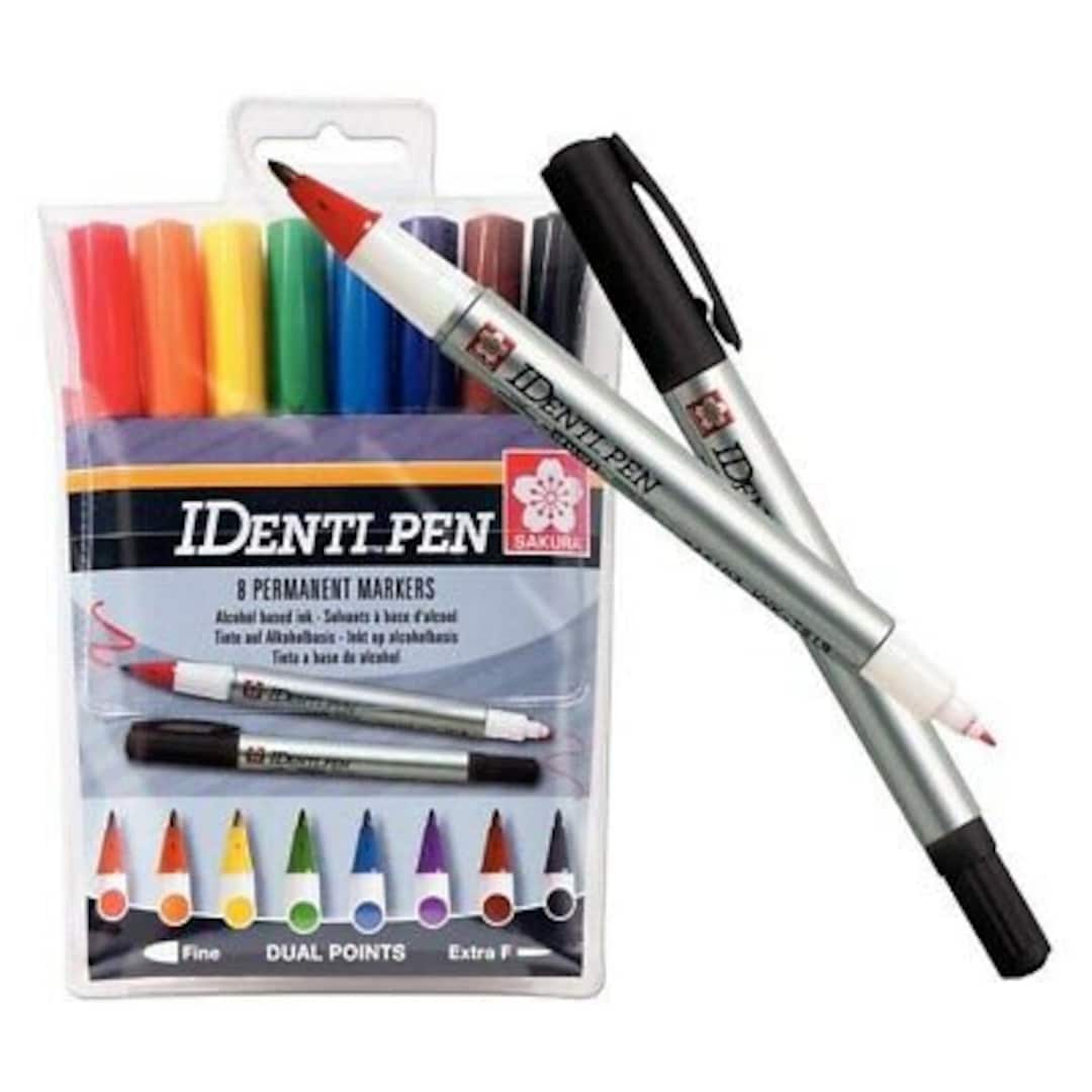 Sakura Identi Pen Permanent Marker Pens - Dual Point Fine/extra Fine ...