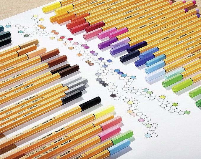 24 Fineliner Colouring Pens Set Fine Point Pens 0.4mm Assorted Colours ...