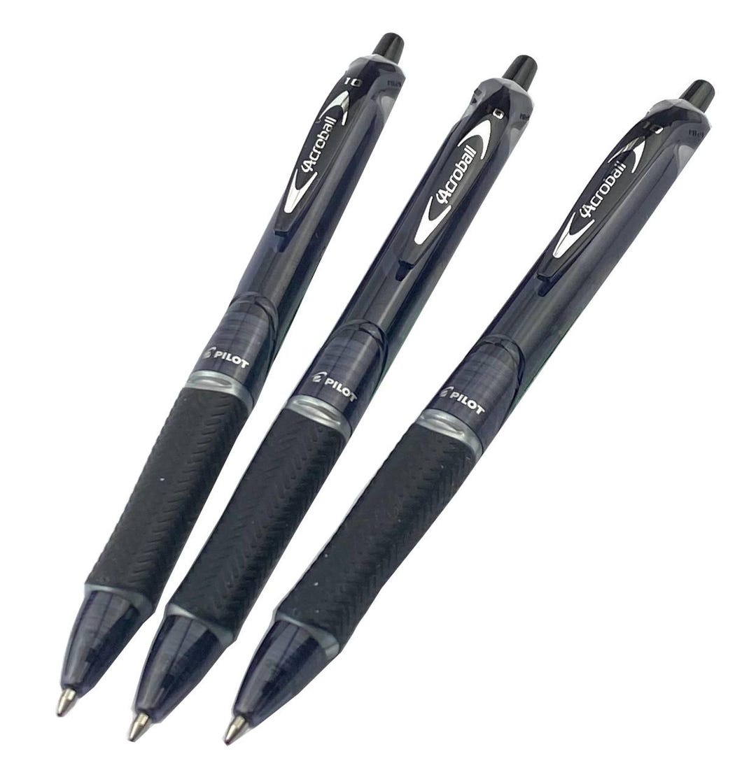 Pilot Acroball Begreen Retractable Ballpoint Pens - Medium 1.0 - Black ...