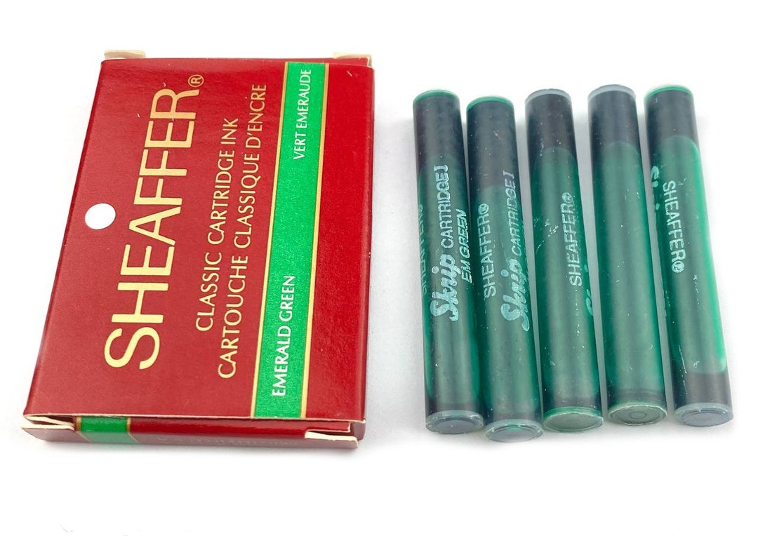 Vintage Sheaffer Fountain Pen Ink Cartridges Emerald Green - Etsy