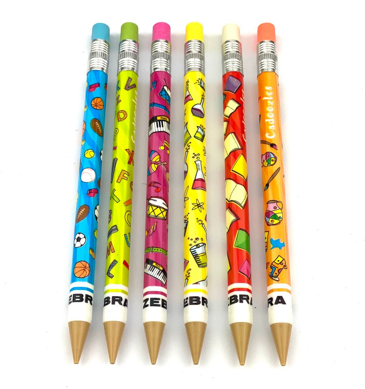 Zebra Cadoozle Funky Mini Retractable Mechanical Pencils - 0.7mm Lead ...