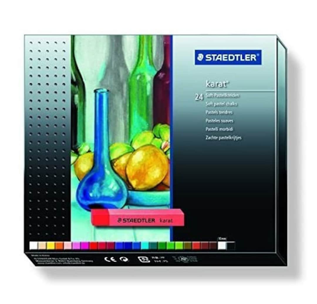 Staedtler Karat Soft Pastel Chalks 24 Assorted Colours Square Artist's ...