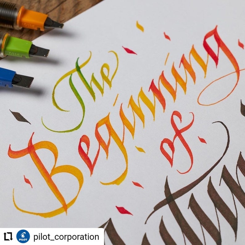 Pilot Parallel Fountain Calligraphy Lettering Pen - Mixable Ink ...