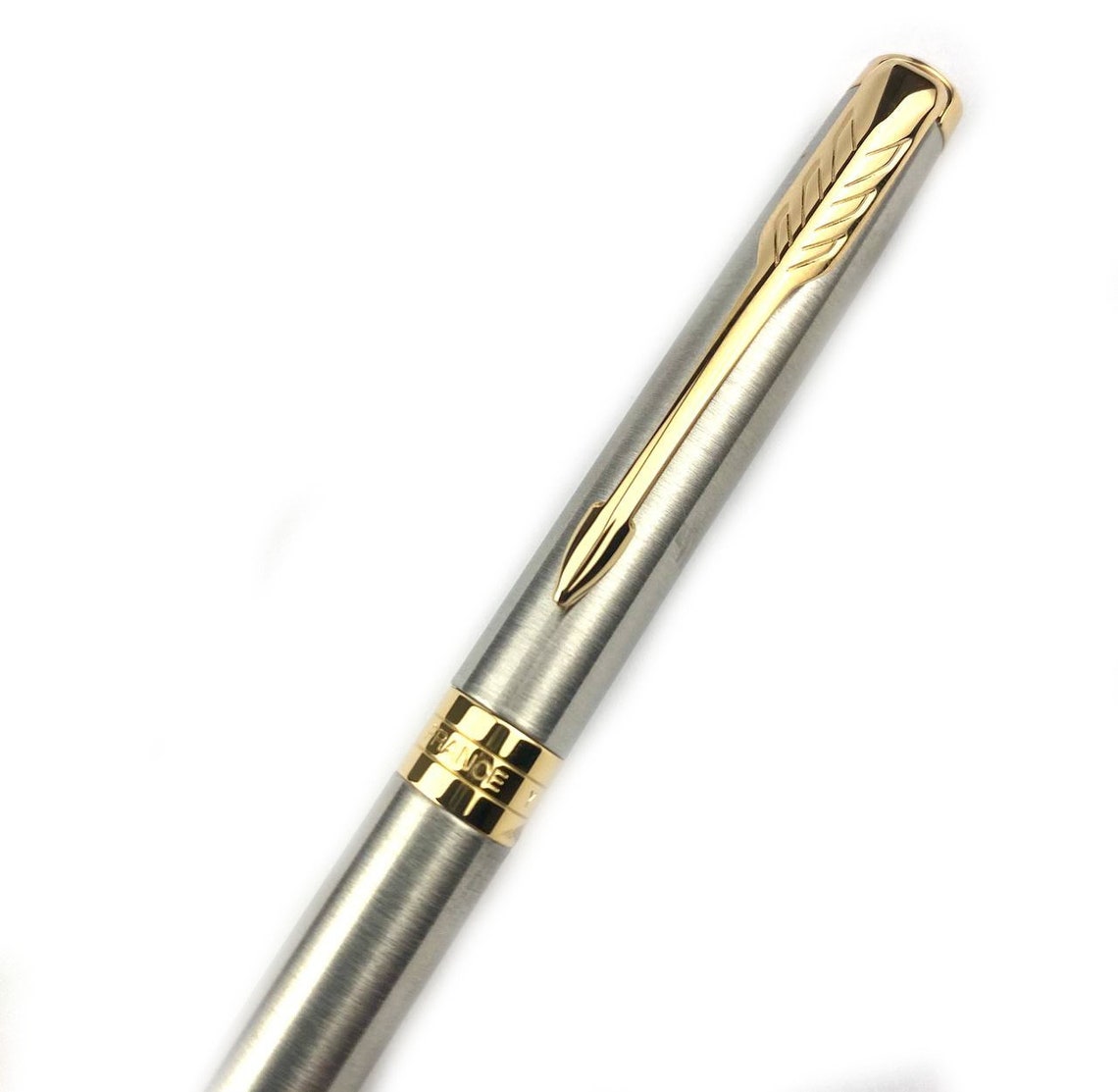 Parker Sonnet Slim Ballpoint Pen Stainless Steel GT Gift Box - Etsy