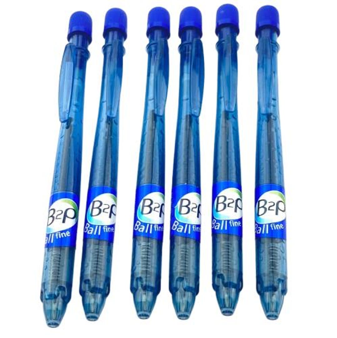 Pilot B2P Begreen Recycled Ballpoint Pens - Blue Ink - 0.7mm - 6 Pack ...