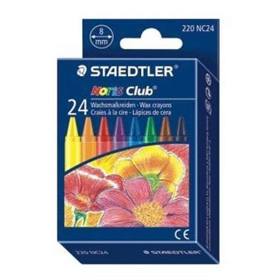 Staedtler Noris Children Wax Crayons - Assorted Colours - Pack of 24 - Etsy