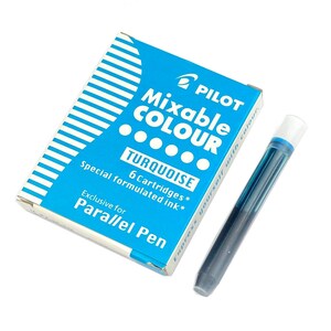 Pilot Parallel Fountain Calligraphy Lettering Pen - Mixable Ink Cartridges IC-P3 - TURQUOISE ...