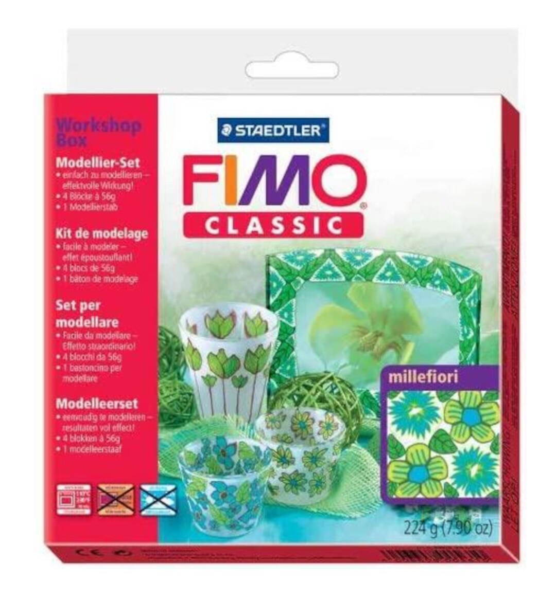 FIMO Classic Workshop Box Oven Modelling Clay Millefiori Assorted ...