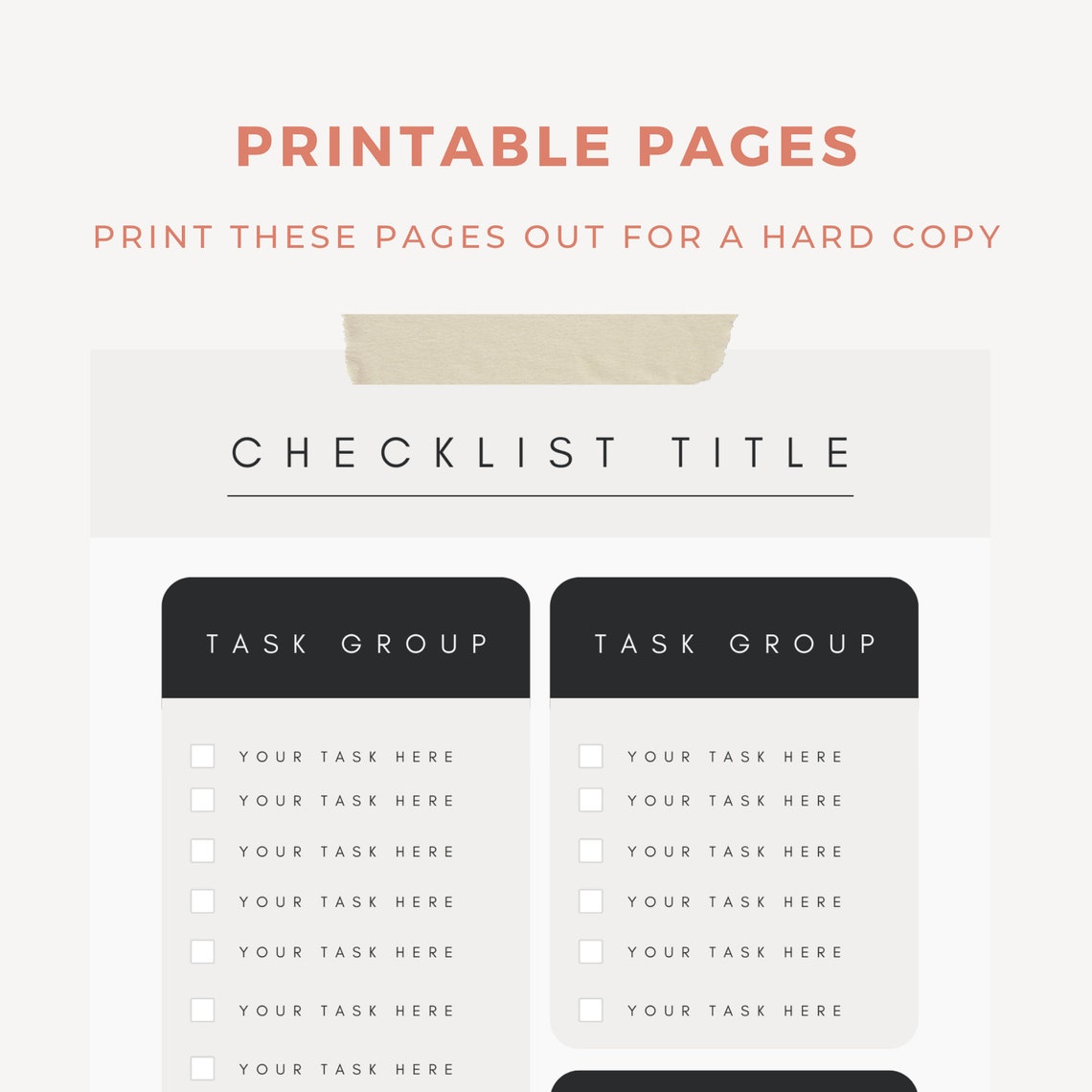 Checklist Template, Canva Template, Printable to Do List, Simple ...