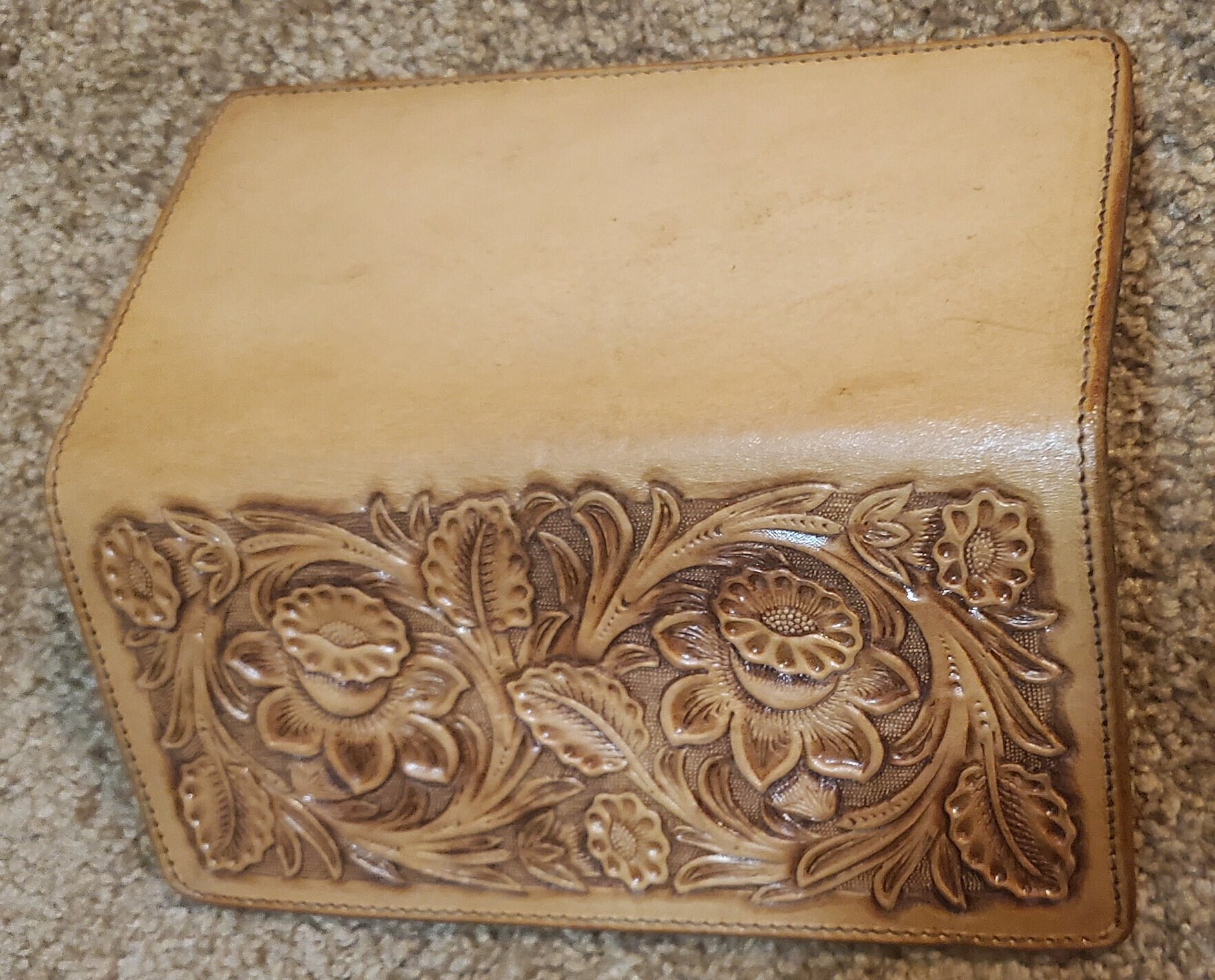 Western Carved Leather Checkbooks - Etsy