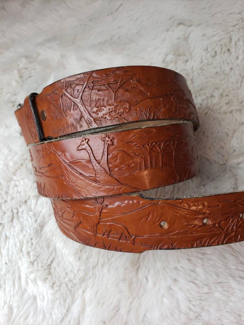 Top Grain Carved Leather Belts - Etsy