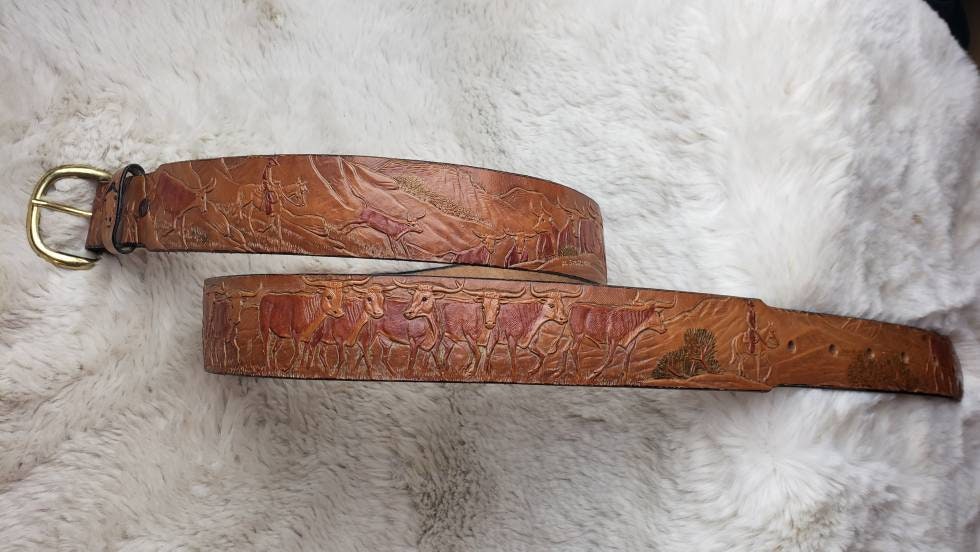 Leather Rancher Belt - Etsy