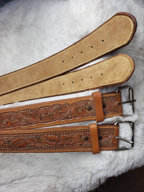 Top Grain Sueded Leather Belts - Gem