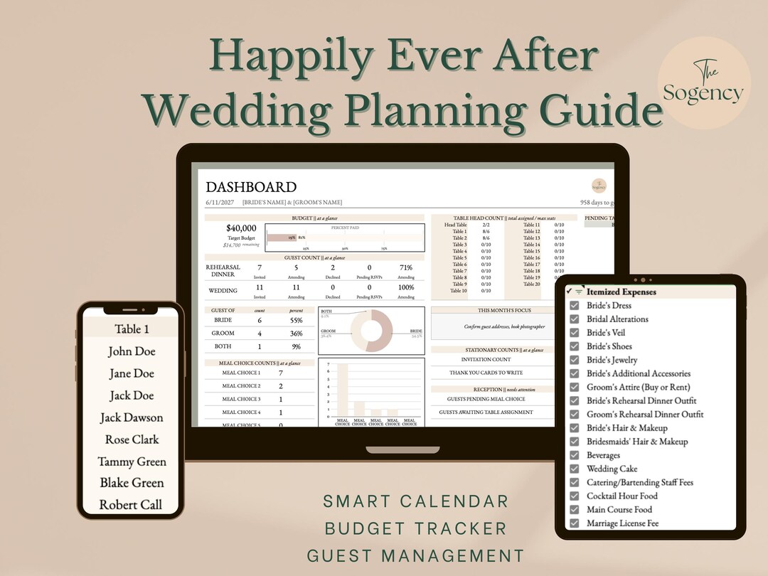 Digital Wedding Planner With Dashboard | All-in-one Wedding Planning ...
