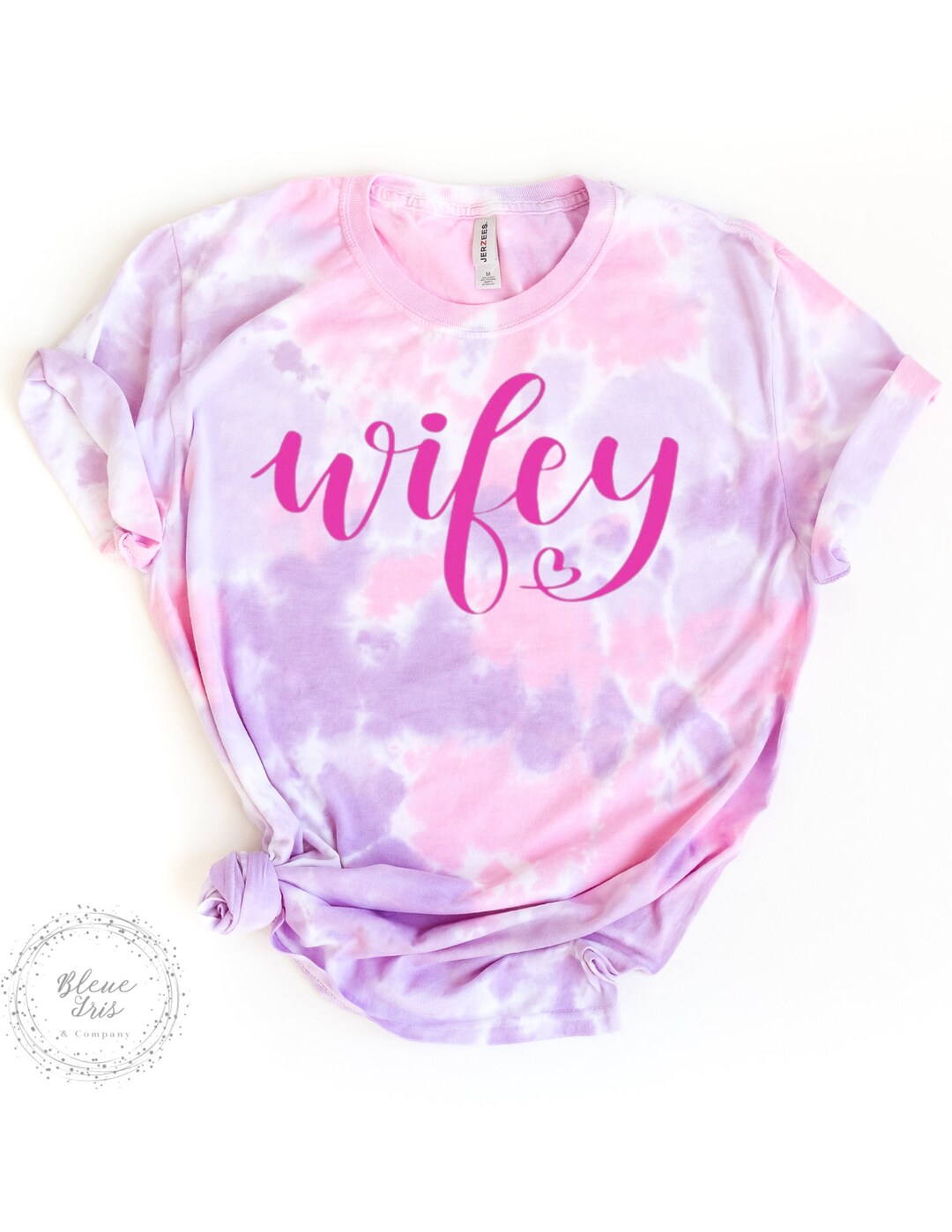 Wifey Puff Print T-shirt Pink Writing - Etsy