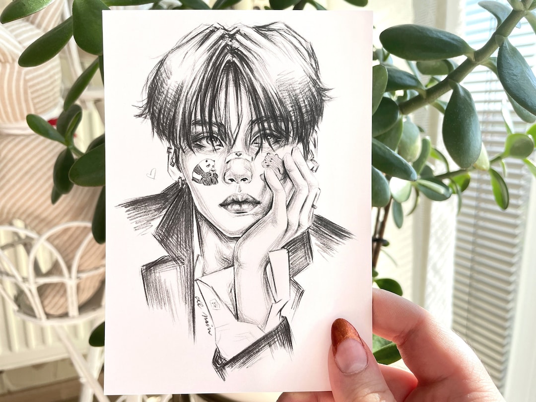 Stray Kids Lee Know lee Minho Bears A6 Art Print drawing, Kpop, SKZ - Etsy